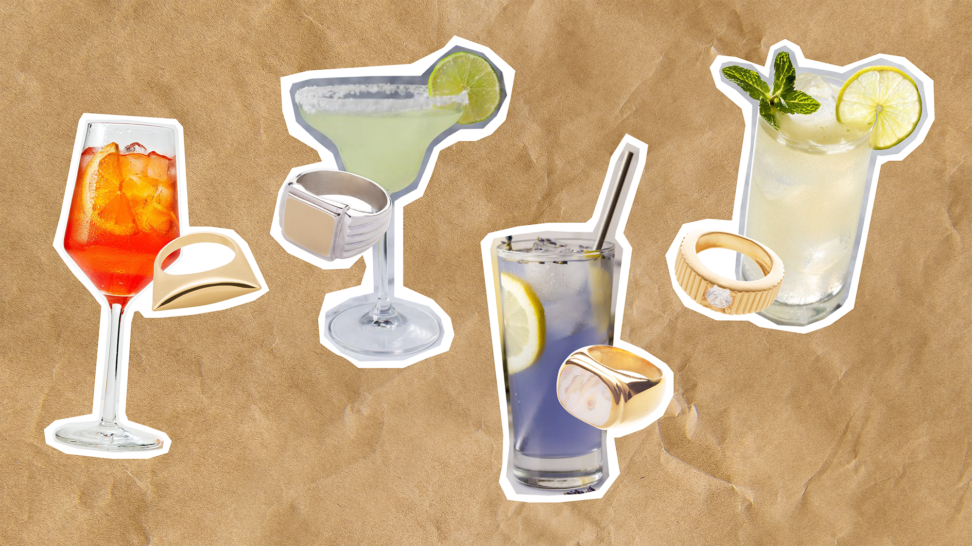 matching drinks with rings – CINCO